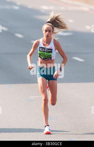 Eilish McColgan, female elite athlete competing in the 2025 TCS London ...