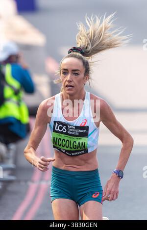 Eilish McColgan, female elite athlete competing in the 2025 TCS London ...