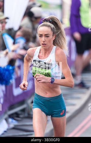 Eilish McColgan, female elite athlete competing in the 2025 TCS London ...