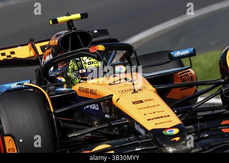 MELBOURNE, AUSTRALIA - MARCH 14: Lando Norris (GBR) driving for McLaren ...