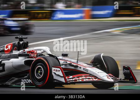Haas F1 Team VF-25, Mechanical detail front wing detail during the ...