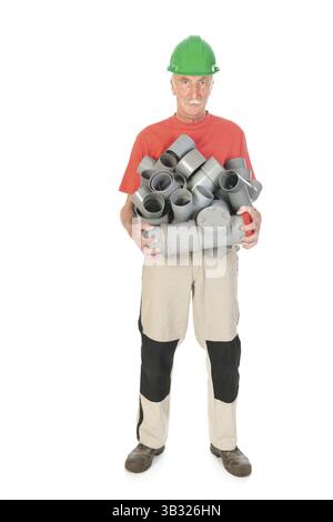 piled up pvc pipes Stock Photo - Alamy