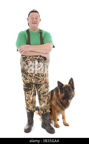 German Shepherd dog, isolated over white Stock Photo - Alamy