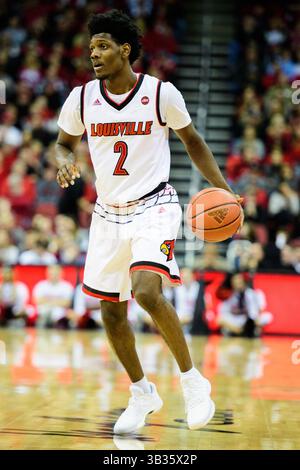 Louisville Cardinals guard Darius Perry (2) during the NCAA College ...