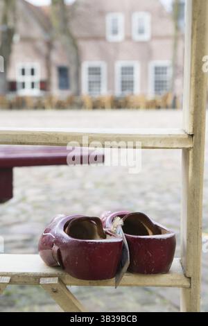 Typical red Dutch clogs for sale Stock Photo - Alamy