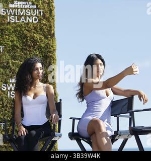 Sports Illustrated Press Conference with swimsuit models Chanel Inman ...