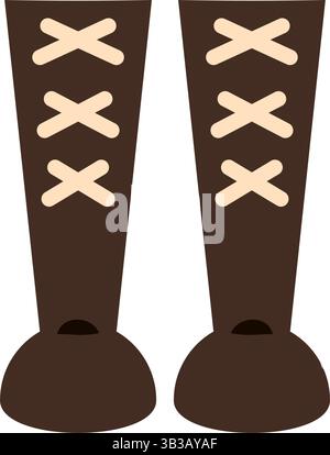 Boots detail vector illustration Stock Vector Image & Art - Alamy