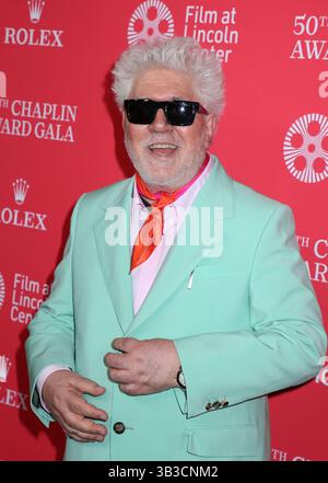 Ny. 28th Apr, 2025. Pedro Almodovar at arrivals for 50th Chaplin Award ...