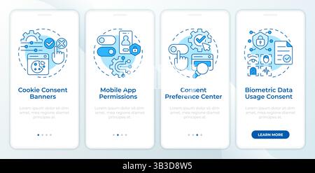Examples of consent management infographic 4 steps Stock Vector Image ...