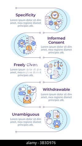 GDPR principles infographic 5 steps Stock Vector Image & Art - Alamy