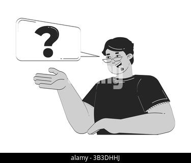 cartoon curious man with speech bubble Stock Vector Image & Art - Alamy