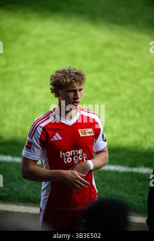 BOCHUM, GERMANY - APRIL 5: Tim Oermann of VfL Bochum controls the ball ...
