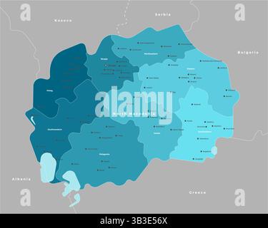 Pelagonia map of Macedonia grey illustration silhouette shape Stock ...