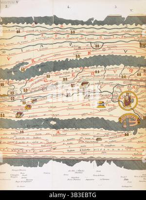 The Tabula Peutingeriana is a Roman road map that illustrates the vast ...