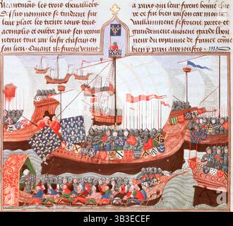 . English: British Library Manuscript Harley 913, fol 3r. Mid-14th ...