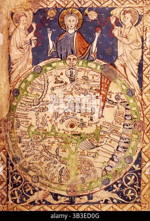 Medieval World Map, 13th Century Stock Photo - Alamy