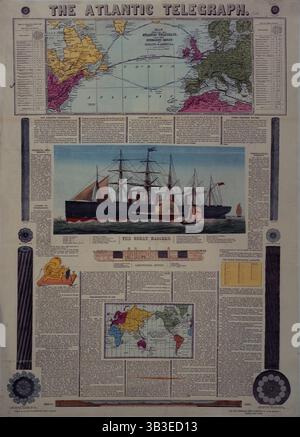 "The Atlantic Telegraph. Map Shewing the Atlantic Telegraph, and Other ...