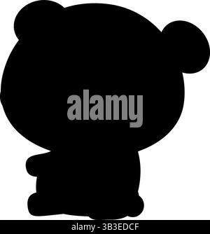 Panda Simple vector icon. Illustration symbol design template for web ...