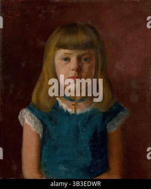 Portrait of a Girl 1885 by Nándor Katona Stock Photo - Alamy
