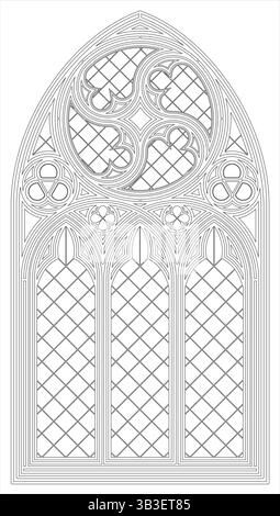 Gothic window outline template coloring Stock Vector Image & Art - Alamy