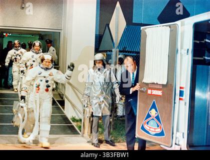 December 21, 1968 - Cape Canaveral, Florida, U.S. - The Apollo 8 crew ...