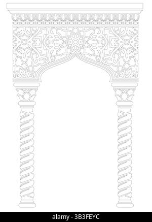 East Arch Contour Coloring Facade Template Stock Vector Image & Art - Alamy