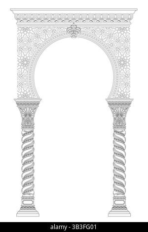 East Arch Contour Coloring Facade Template Stock Vector Image & Art - Alamy
