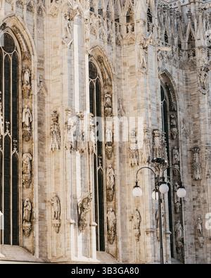 Gothic window on Milan Cathedral, Italy Stock Photo - Alamy
