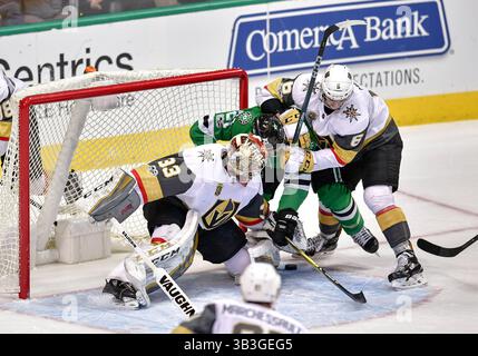 Dallas Stars defenseman Colin Miller (6) celebrates his goal during the ...