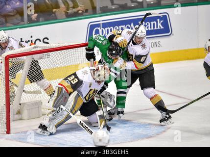 Dallas Stars defenseman Colin Miller (6) celebrates his goal during the ...