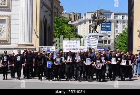 Parents and relatives of the the Kocani nightclub fire victims during a ...