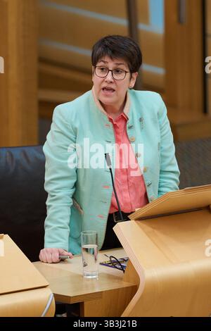Edinburgh Scotland, UK 29 April 2025. Tess White MSP at the Scottish ...