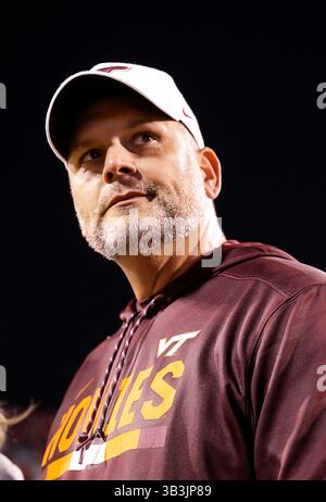Virginia Tech Hokies head coach James Franklin stands on sidelines ...