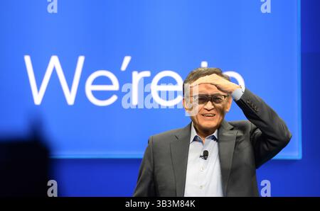 Intel CEO Lip-Bu Tan delivers a speech during the Computex 2026 ...