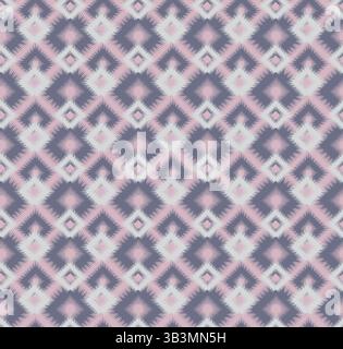 Traditional ripple line Ikat geometric tile pattern. Abstract zig-zag ...