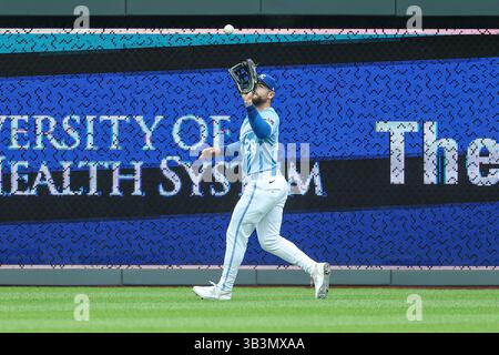 Houston Astros' Isaac Paredes catches a ball at first base during the ...
