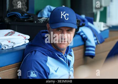 Kansas City Royals manager Matt Quatraro talks to reporters prior to a ...