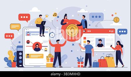 collaborative teamwork design, vector illustration eps10 graphic Stock ...