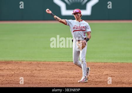 Alabama Crimson Tide Justin LeBron (1) bats during an NCAA baseball ...