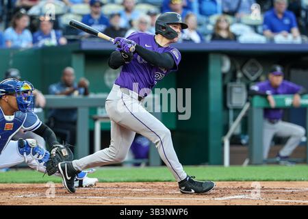 Colorado Rockies center fielder Mickey Moniak (22) in the second inning ...