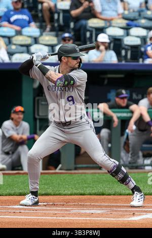 Colorado Rockies center fielder Brenton Doyle (9) in the second inning ...