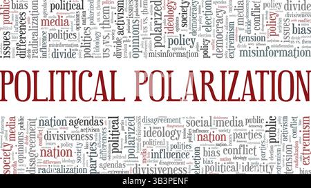 Political Polarization word cloud conceptual design isolated on white ...
