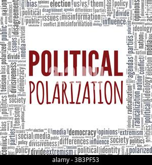 Political Polarization word cloud conceptual design isolated on white ...