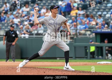Colorado Rockies pitcher Jimmy Herget walks off the field after ...