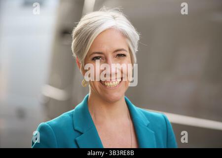 Deputy leader of the Liberal Democrats Daisy Cooper speaks during a pre ...