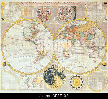 SEATTLE -SEP 26, 2024 - Antique world map by jodocus hondius showing ...
