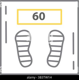 Digital scale with feet. Vector illustration Stock Vector Image & Art ...