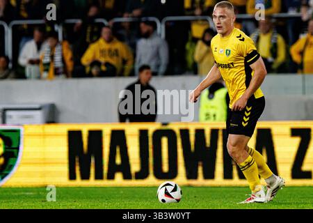 Oskar Repka seen during PKO BP Ekstraklasa game between teams of GKS ...