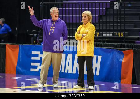 LSU associate head coach Bob Starkey during pregame in a NCAA college ...