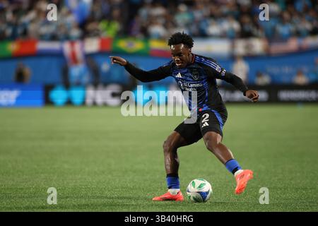 Charlotte, NC, USA. 22nd Mar, 2025. Charlotte FC forward Kerwin Vargas ...